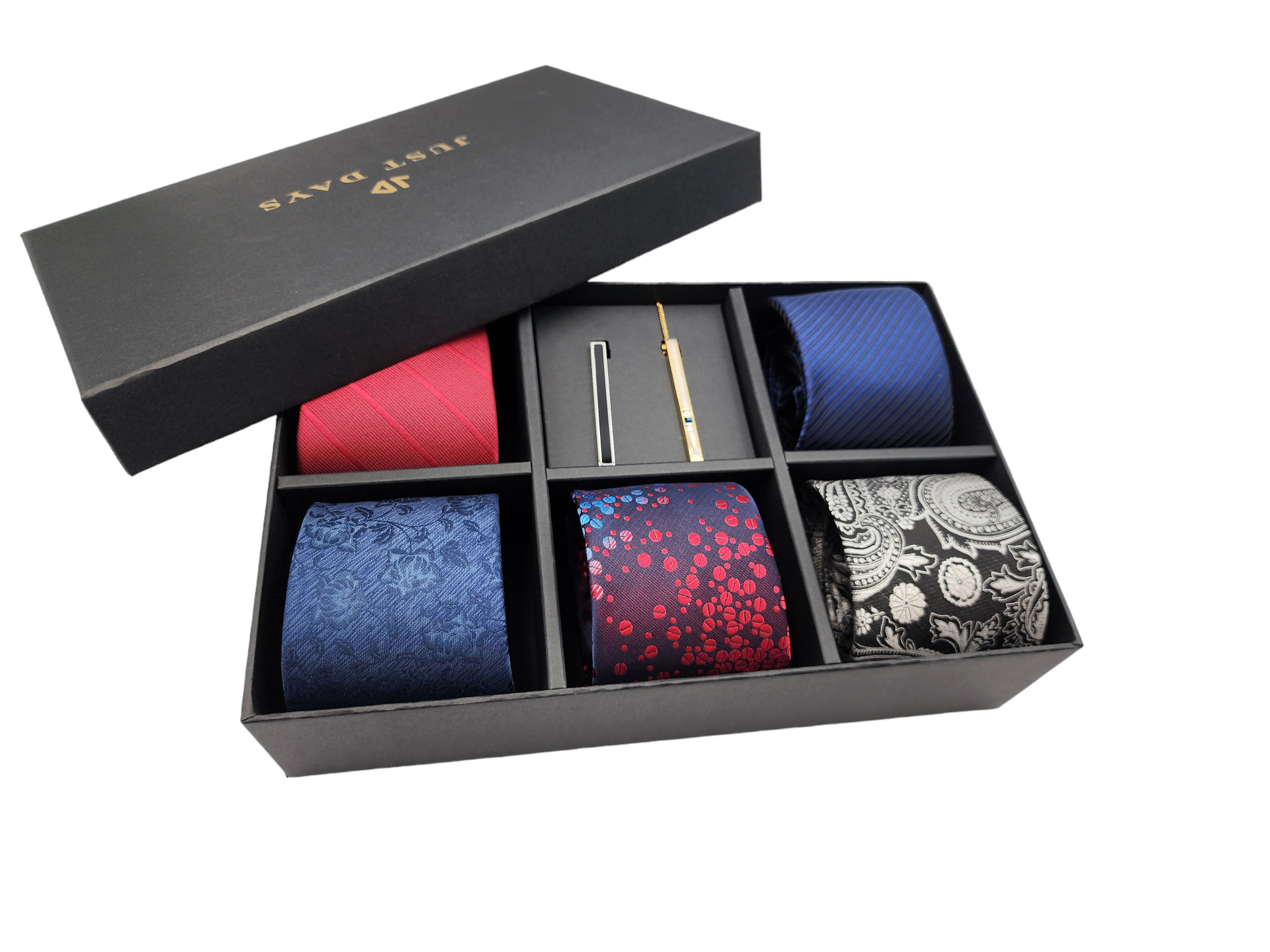 5 Men's Silk Ties - Gift Box (V1) | Just Days